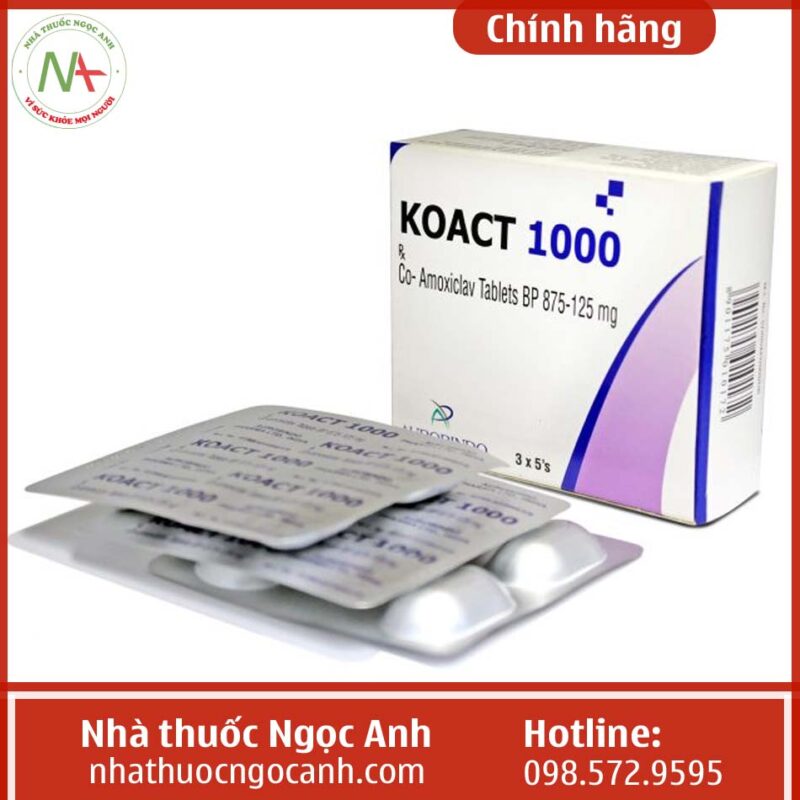 Thuốc Koact 1000 (825/125) là thuốc gì, giá bao nhiêu, mua ở đâu
