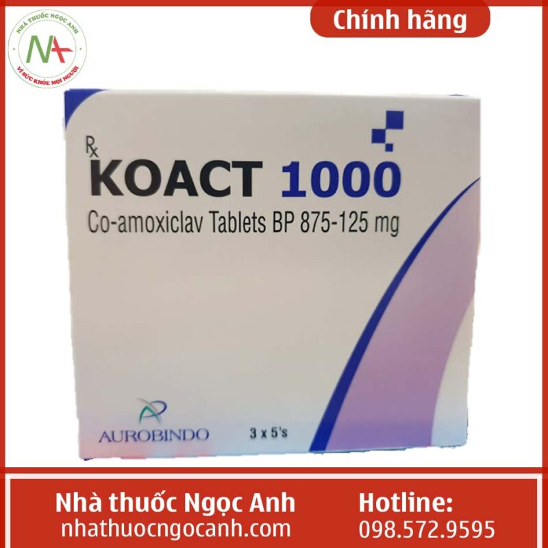 Thuốc Koact 1000 (825/125) là thuốc gì, giá bao nhiêu, mua ở đâu