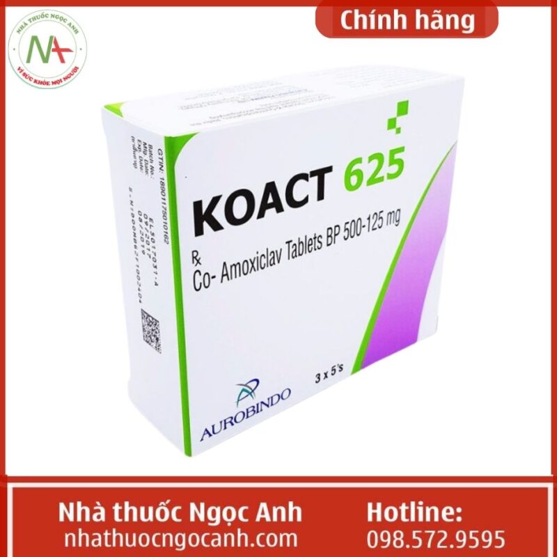 Thuốc Koact 625 là thuốc gì, giá bao nhiêu, mua ở đâu, có tác dụng gì?