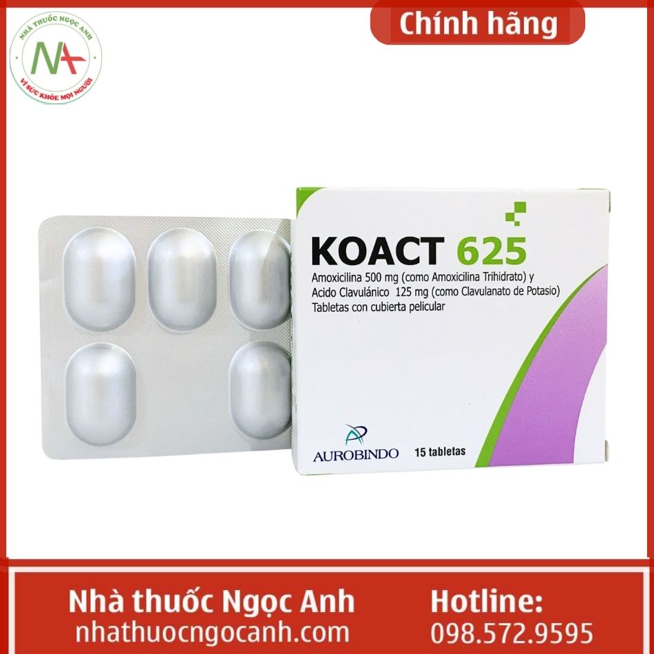 Thuốc Koact 625 là thuốc gì, giá bao nhiêu, mua ở đâu, có tác dụng gì?