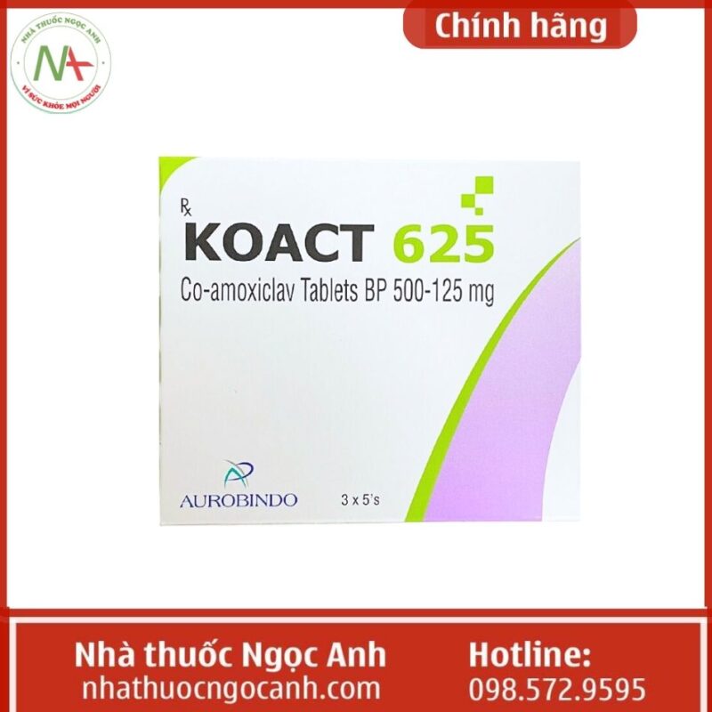 Thuốc Koact 625 là thuốc gì, giá bao nhiêu, mua ở đâu, có tác dụng gì?