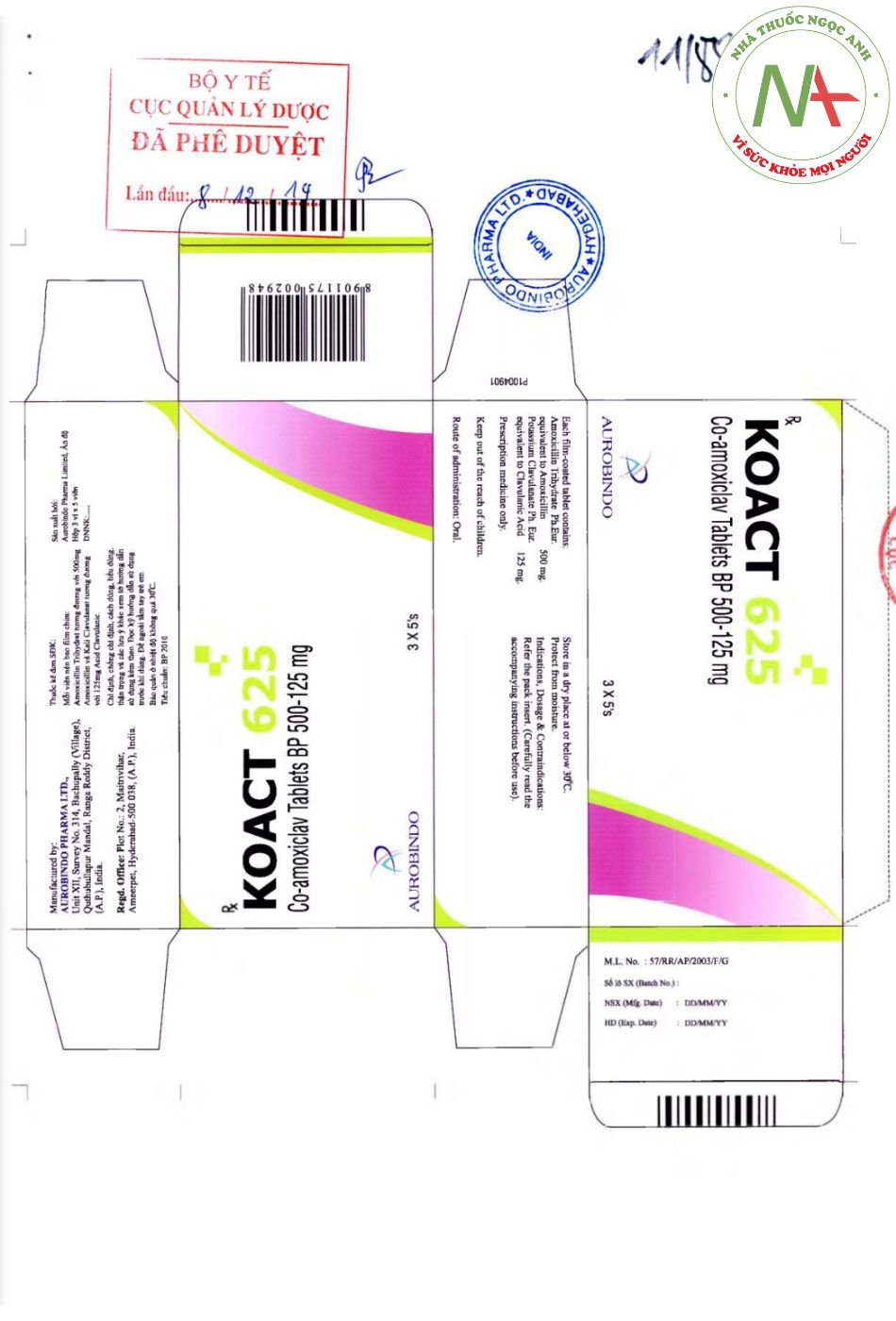 Koact 625 là thuốc gì, giá bao nhiêu, mua ở đâu, có tác dụng gì?