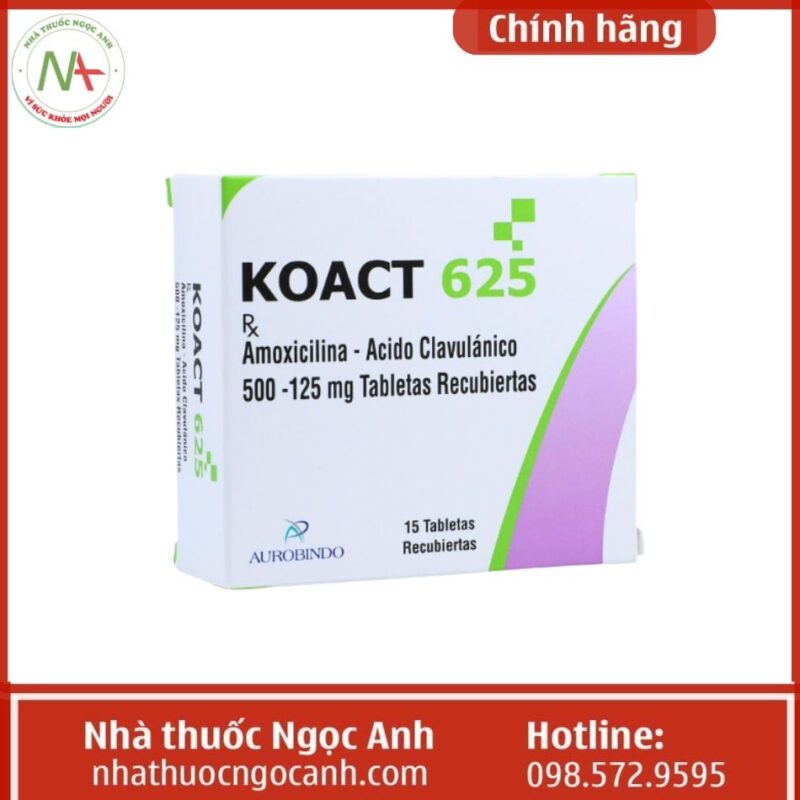 Thuốc Koact 625 là thuốc gì, giá bao nhiêu, mua ở đâu, có tác dụng gì?