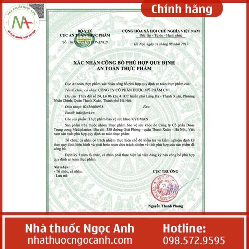 Thuốc hạ mỡ máu Kyoman có tốt không, giá bao nhiêu, mua ở đâu