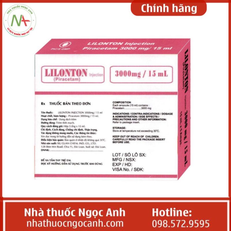 Thuốc Lilonton injection 3000mg/15ml mua ở đâu, giá bao nhiêu?