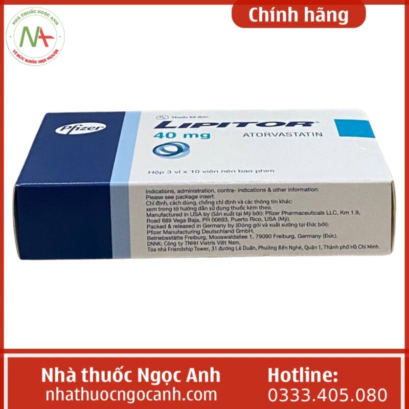 Thuốc Lipitor 40mg là thuốc gì, có tác dụng gì, mua ở đâu, giá bao nhiêu?