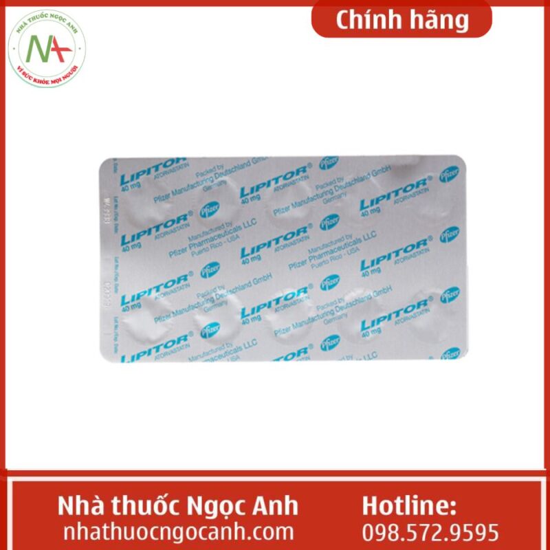 Thuốc Lipitor 40mg là thuốc gì, có tác dụng gì, mua ở đâu, giá bao nhiêu?