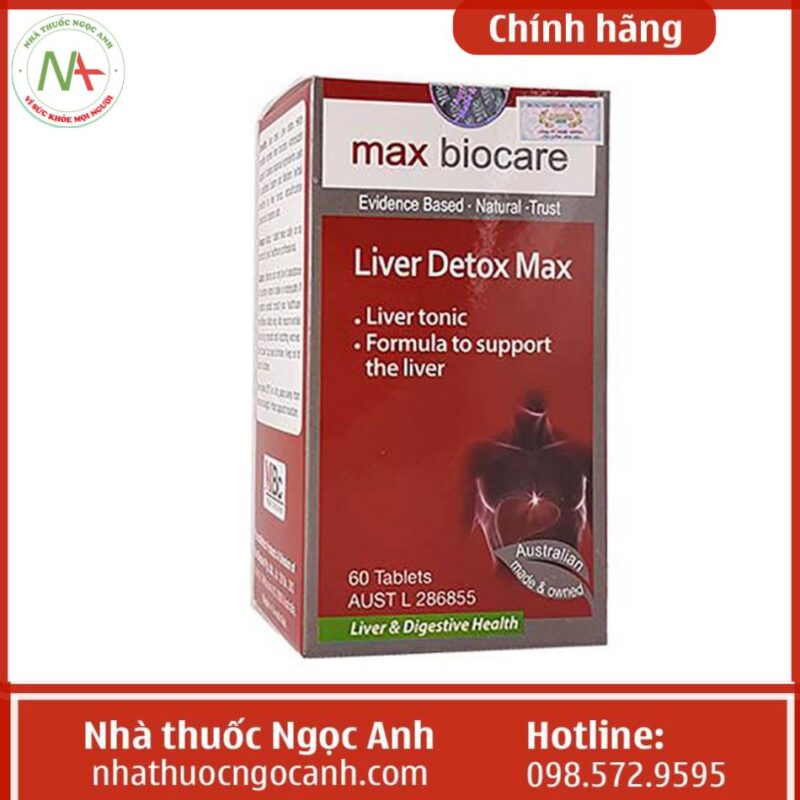 Thuốc Liver Detox Max có tác dụng gì, giá bao nhiêu, mua ở đâu?