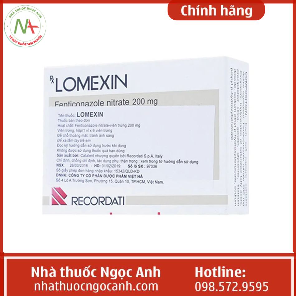 Thuốc Lomexin 200mg có tác dụng gì, giá bao nhiêu, mua ở đâu?