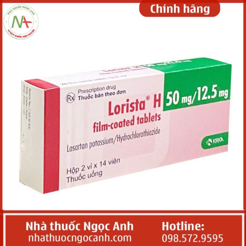 Thuốc Lorista H 50mg/12.5mg là thuốc gì, mua ở đâu, giá bao nhiêu