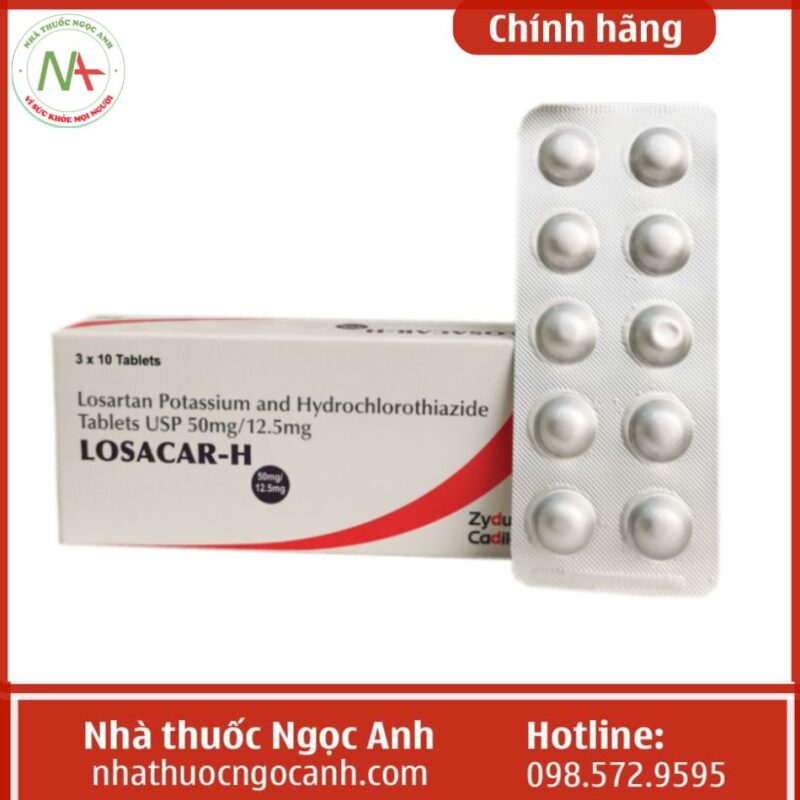 Thuốc Losacar-H 50mg/12.5mg là thuốc gì, mua ở đâu, giá bao nhiêu