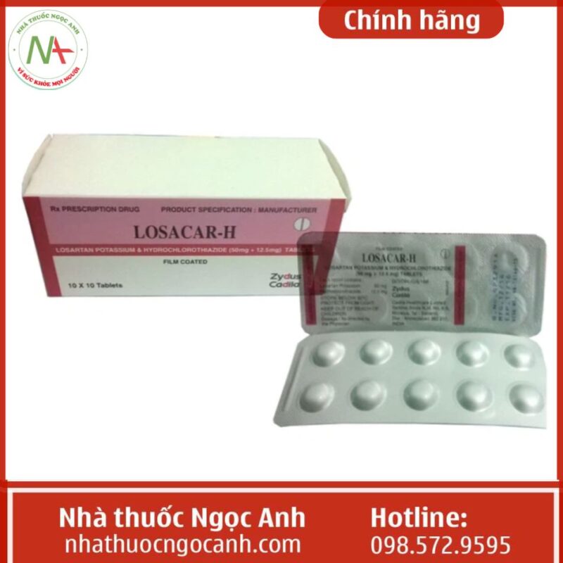 Thuốc Losacar-H 50mg/12.5mg là thuốc gì, mua ở đâu, giá bao nhiêu