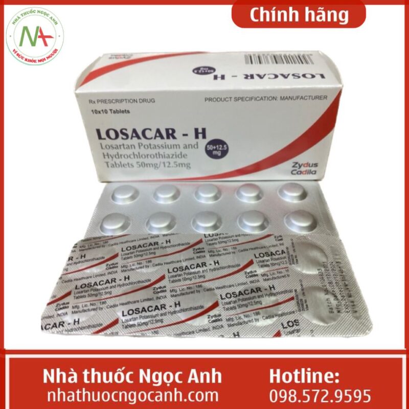 Thuốc Losacar-H 50mg/12.5mg là thuốc gì, mua ở đâu, giá bao nhiêu