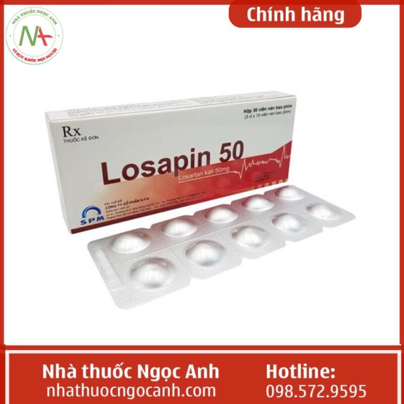 Thuốc Losapin 50 là thuốc gì, có tác dụng gì, giá bao nhiêu, mua ở đâu?