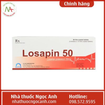 Thuốc Losapin 50 là thuốc gì, có tác dụng gì, giá bao nhiêu, mua ở đâu?
