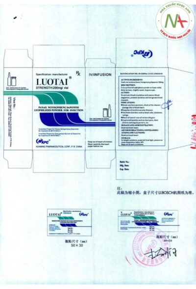 Thuốc Luotai 200mg có tác dụng gì, giá bao nhiêu, mua ở đâu?