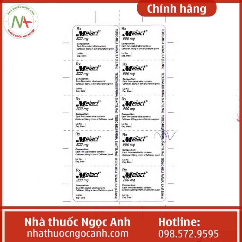 Thuốc Meiact 200mg là thuốc gì, liều trẻ em, giá bao nhiêu, mua ở đâu?
