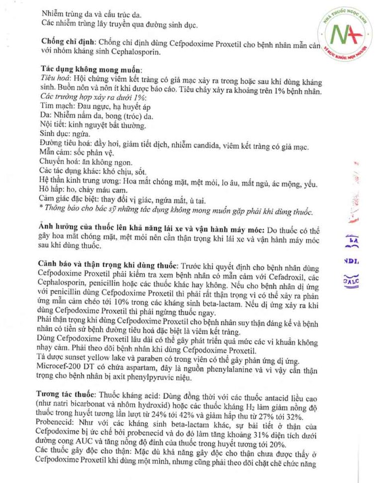 Thuốc Microcef-200 DT có tác dụng gì, giá bao nhiêu, mua ở đâu?