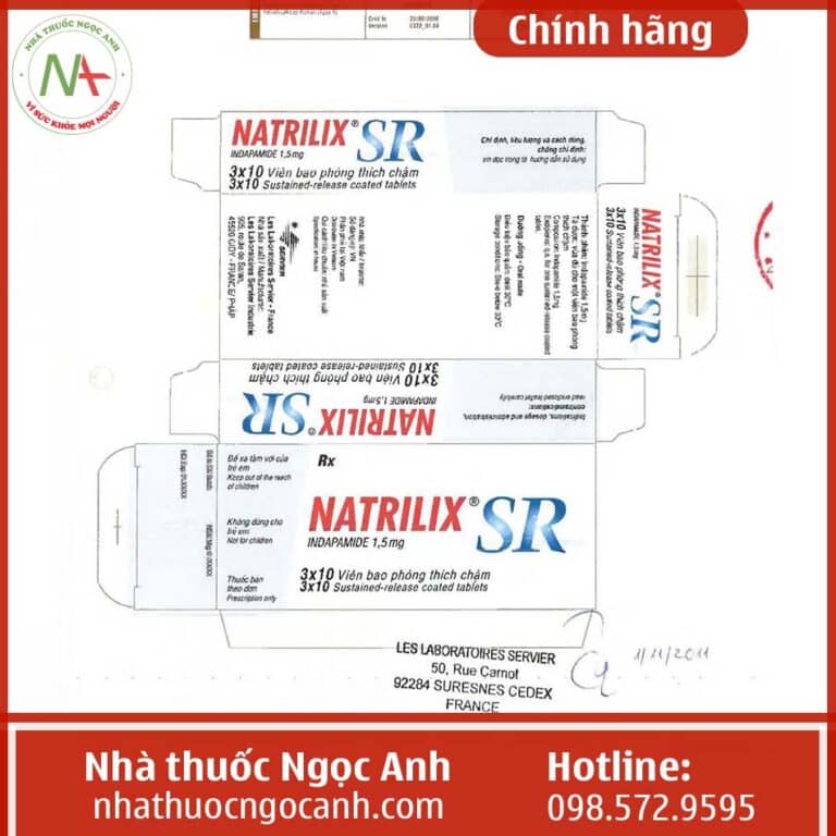 Thuốc Natrilix SR 1.5mg là thuốc gì, giá bao nhiêu, mua ở đâu?