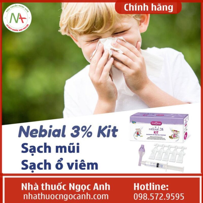 Thuốc xịt mũi Nebial 3% KIT có tốt không, mua ở đâu, giá bao nhiêu