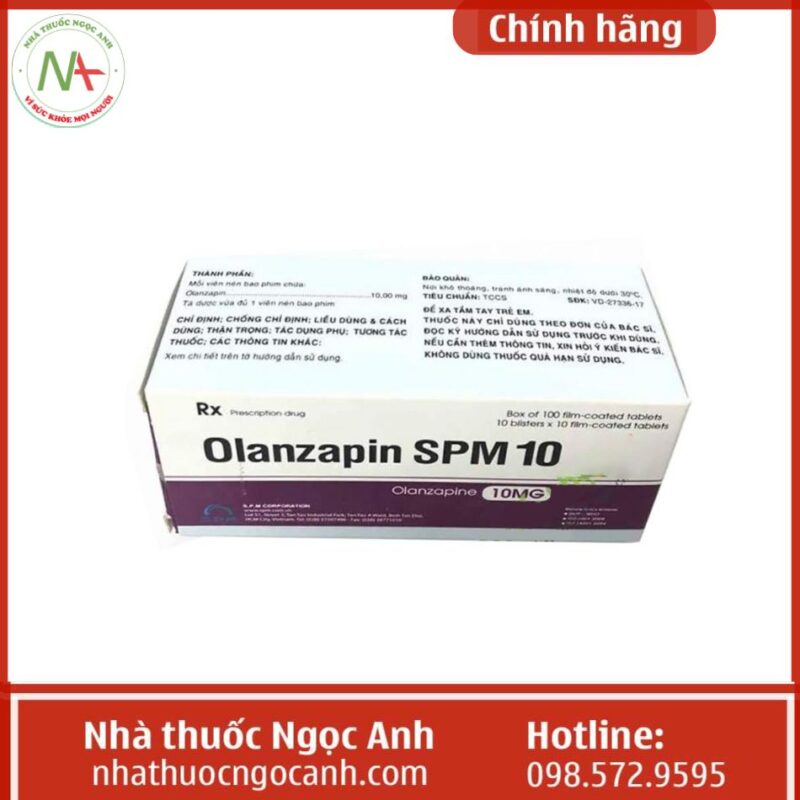 Olanzapin SPM 10 là thuốc gì, giá bao nhiêu, mua ở đâu, có tác dụng gì?
