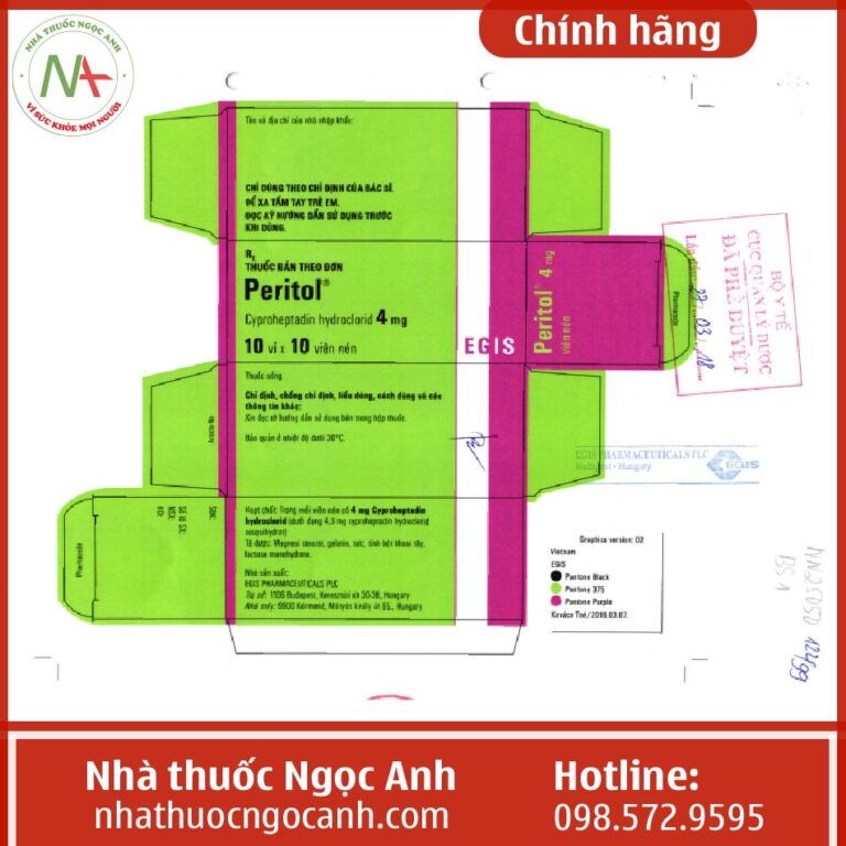 Thuốc Peritol 4mg Egis có trị biếng ăn không, mua ở đâu, giá bao nhiêu?