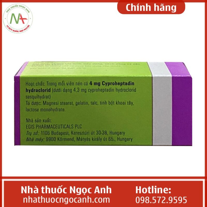 Thuốc Peritol 4mg Egis có trị biếng ăn không, mua ở đâu, giá bao nhiêu?