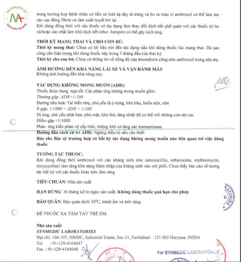 Thuốc Ramol Syrup có tác dụng gì, mua ở đâu, giá bao nhiêu?