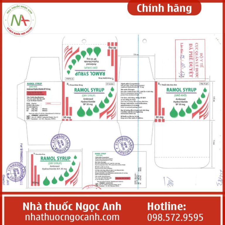 Thuốc Ramol Syrup có tác dụng gì, mua ở đâu, giá bao nhiêu?