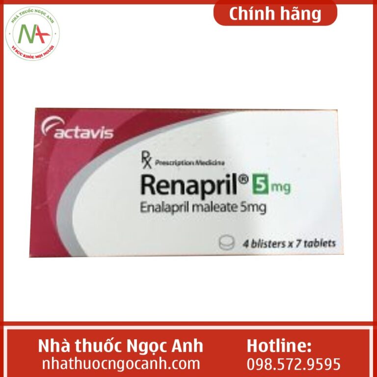 Thuốc Renapril 5mg có tác dụng gì, mua ở đâu, giá bao nhiêu?