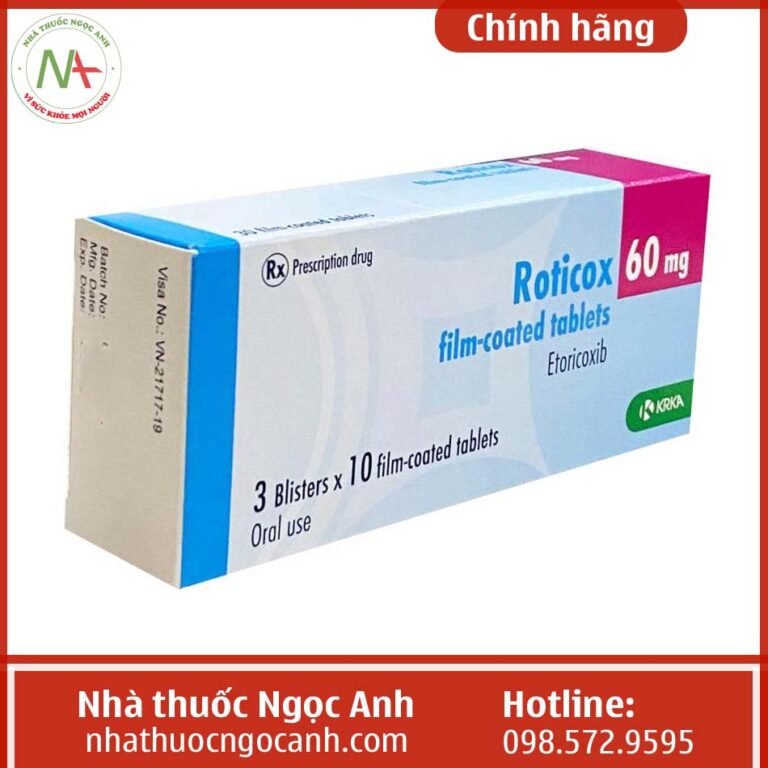 Thuốc Roticox 60mg film-coated tablets giá bao nhiêu, mua ở đâu?