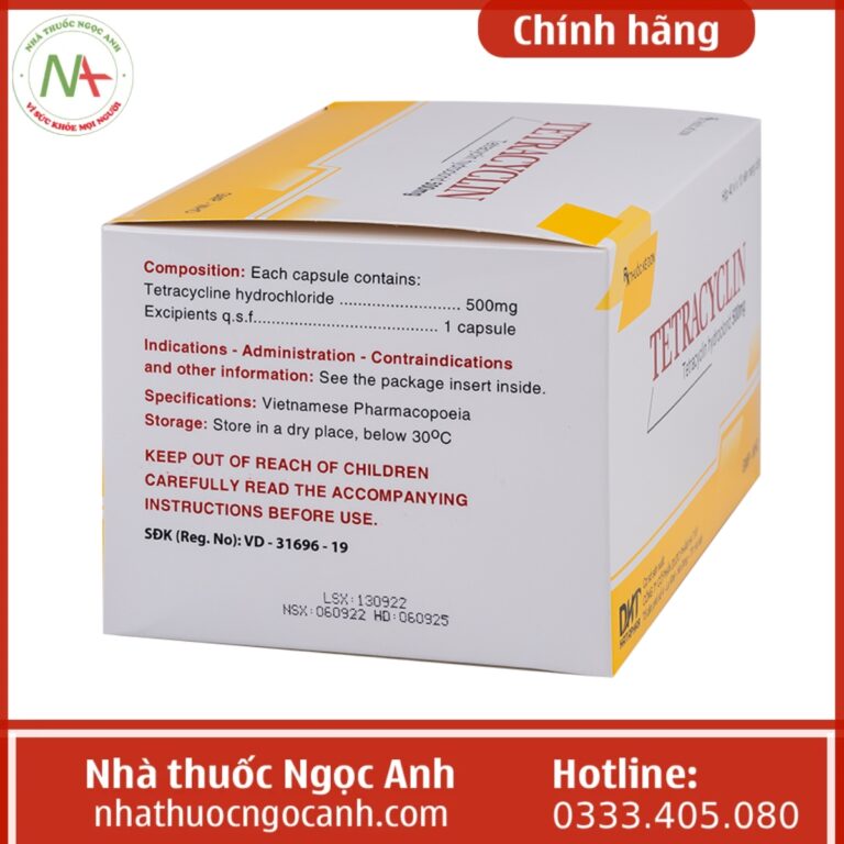 Thuốc Tetracyclin 500mg Hataphar là thuốc gì, mua ở đâu, giá bao nhiêu?