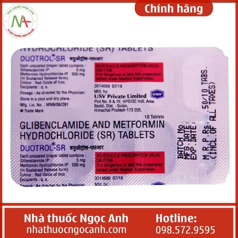 Thuốc Duotrol 500mg/5mg là thuốc gì, giá bao nhiêu, mua ở đâu?