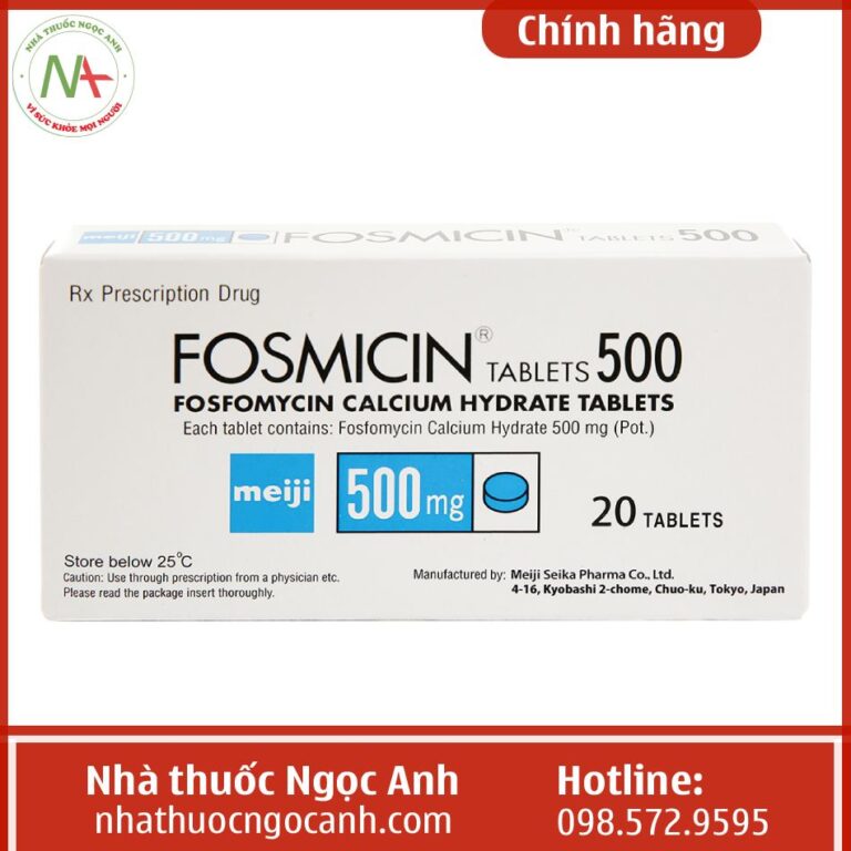 Thuốc Fosmicin Tablets 500 mg là thuốc gì, giá bao nhiêu, mua ở đâu?