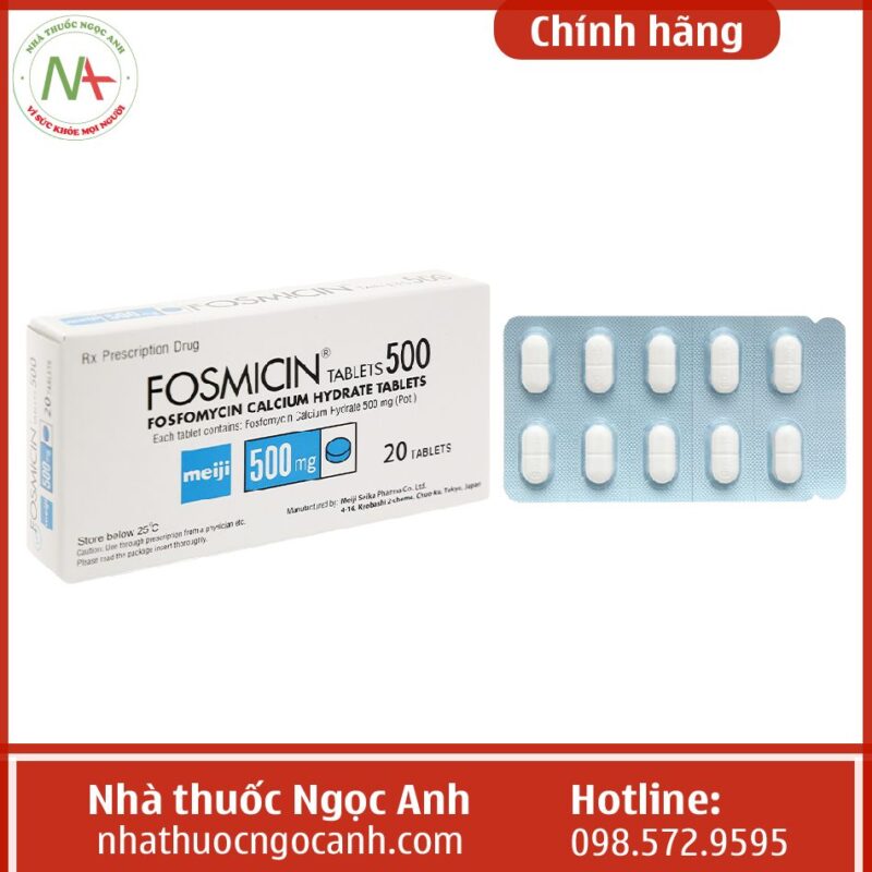 Thuốc Fosmicin Tablets 500 mg là thuốc gì, giá bao nhiêu, mua ở đâu?