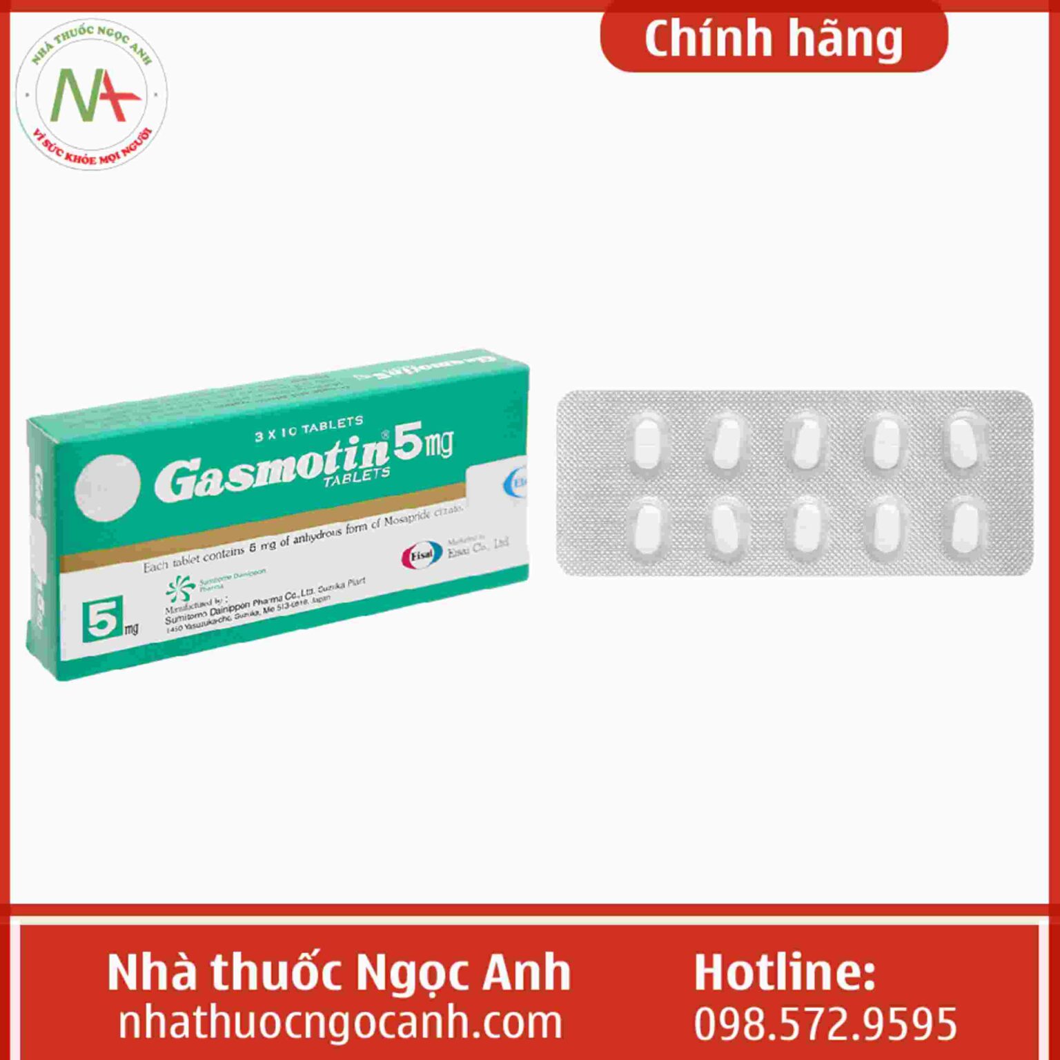 Thuốc Gasmotin 5mg có dùng cho phụ nữ có thai không, giá bao nhiêu, mua ...