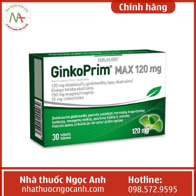 GinkoPrim Smart 120mg Walmark (30 viên) giá bao nhiêu, mua ở đâu