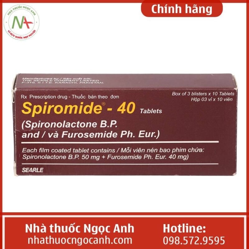 Thuốc Spiromide - 40 Tablets là thuốc gì, giá bao nhiêu, mua ở đâu