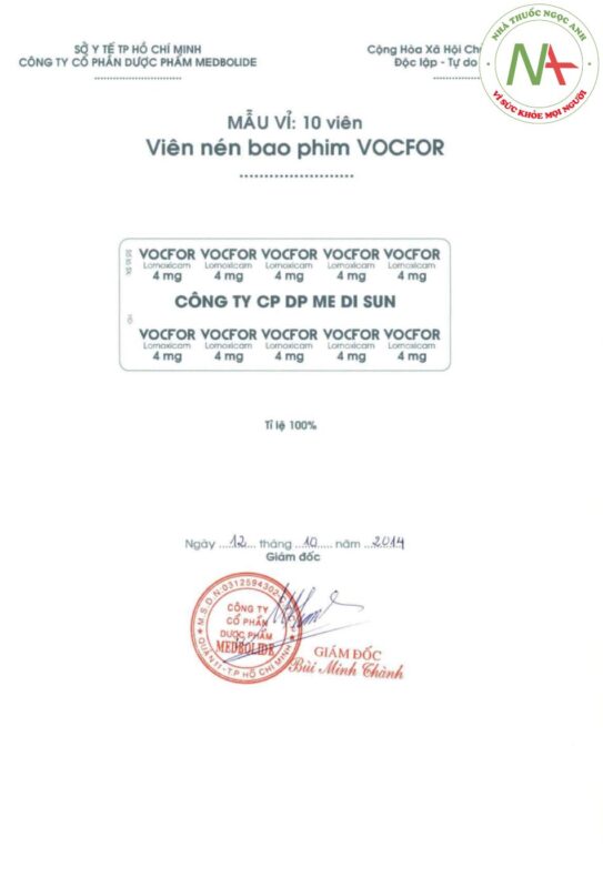 Thuốc Vocfor 4mg có tác dụng gì, giá bao nhiêu, mua ở đâu?