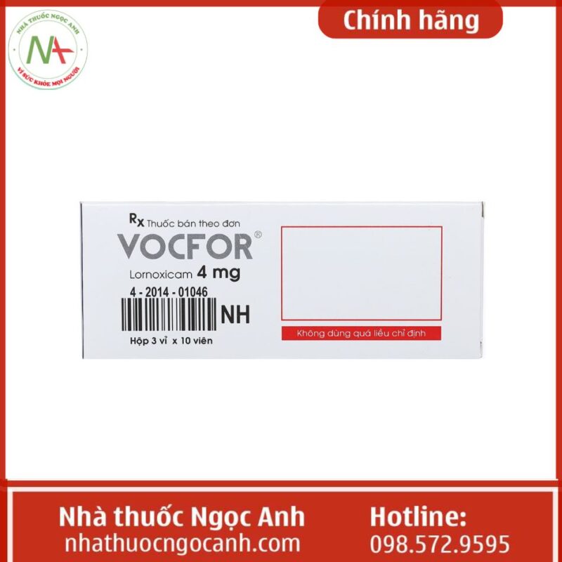 Thuốc Vocfor 4mg có tác dụng gì, giá bao nhiêu, mua ở đâu?