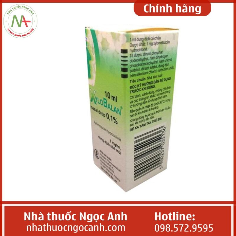 Thuốc nhỏ mũi Xylobalan Nasal Drop 0,1% giá bao nhiêu, mua ở đâu?