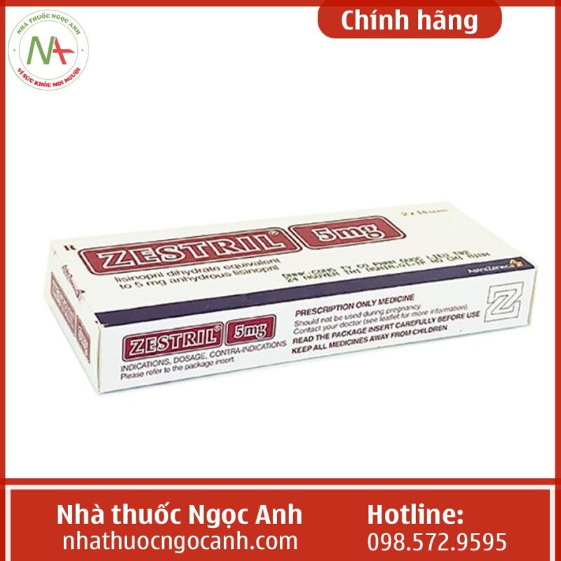 Thuốc Zestril 5mg là thuốc gì, tác dụng gì, giá bao nhiêu, mua ở đâu