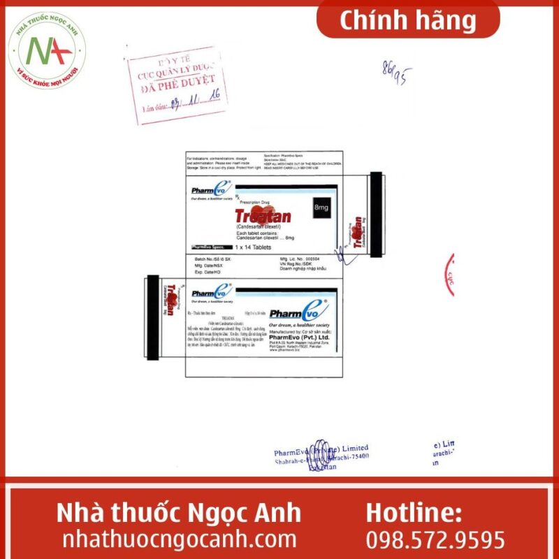 Thuốc Treatan 8 mg là thuốc gì, có tác dụng gì, giá bao nhiêu, mua ở đâu