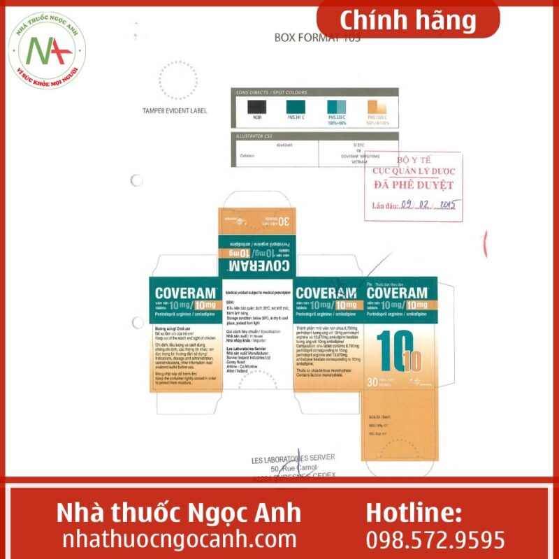 Thuốc huyết áp cao Coveram 10mg/10mg giá bao nhiêu, mua ở đâu