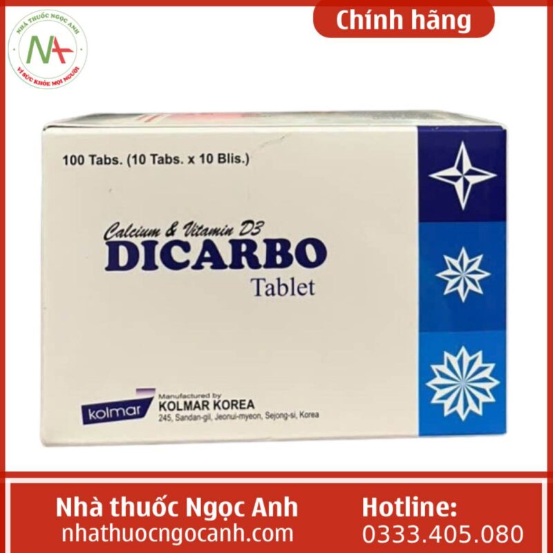 Thuốc Dicarbo Tablet 750mg là thuốc gì, giá bao nhiêu, mua ở đâu