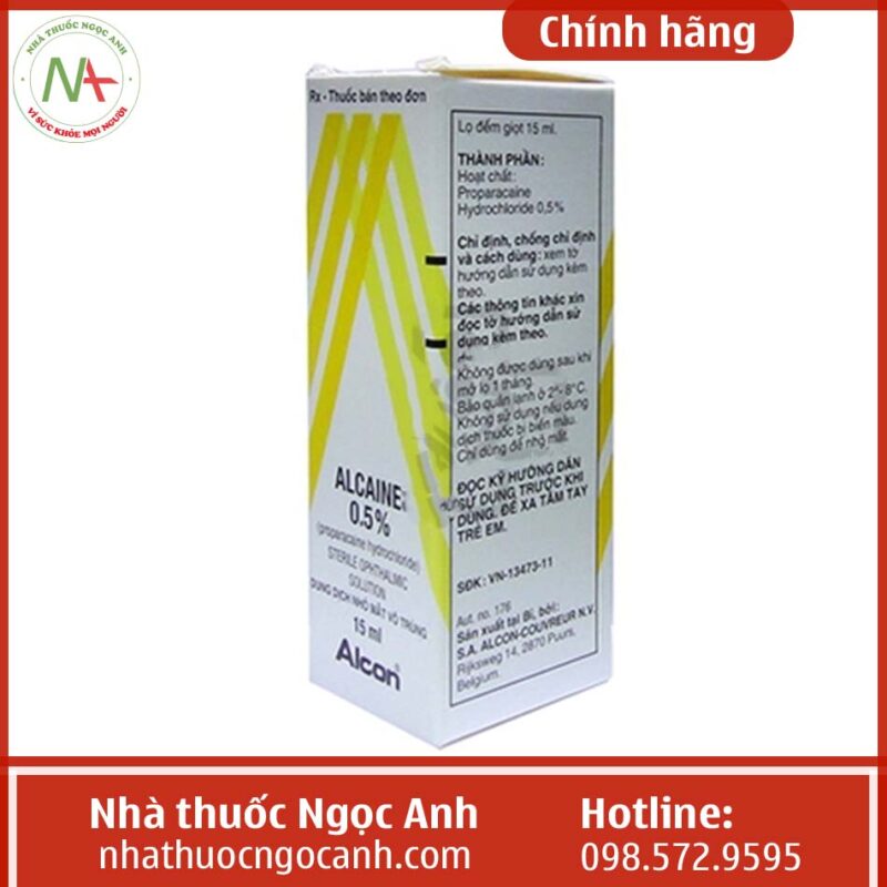 Thuốc tê nhỏ mắt Alcaine 0,5% 15ml có giá bao nhiêu, mua ở đâu?
