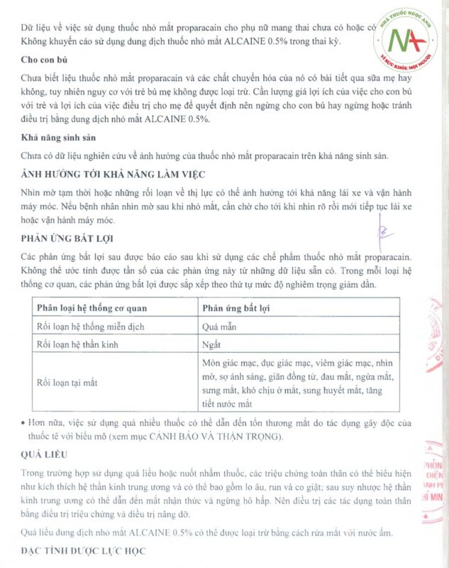 Thuốc tê nhỏ mắt Alcaine 0,5% 15ml có giá bao nhiêu, mua ở đâu?