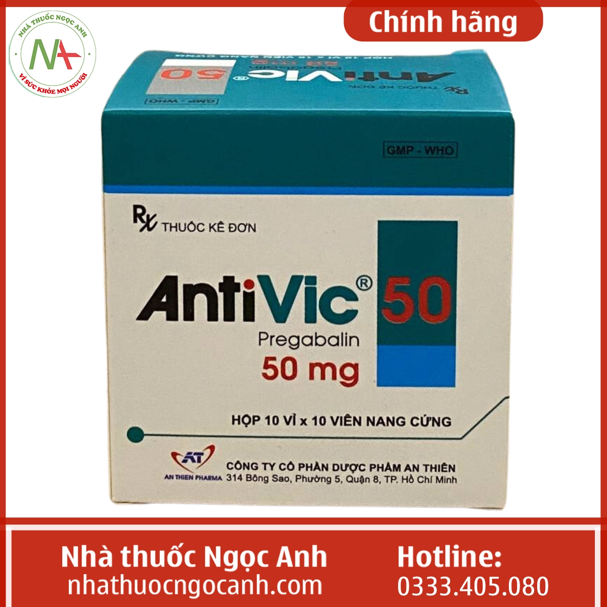 Thuốc Antivic Pregabalin 50 là thuốc gì, giá bao nhiêu, mua ở đâu?