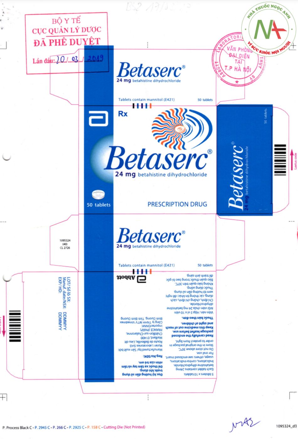 Thuốc Betaserc 24mg là thuốc gì, giá bao nhiêu, mua ở đâu?