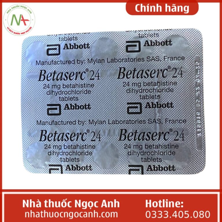 Thuốc Betaserc 24mg dùng trong bao lâu, giá bao nhiêu, mua ở đâu?